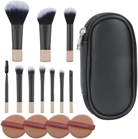 Amazon.com: 10Pcs Travel Makeup Brush Set, Portable Travel Size Make up ...