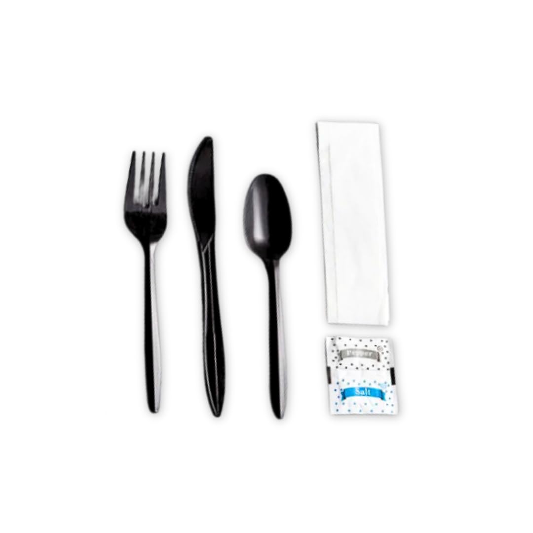 Amazon.com: Global Basics Disposable Plastic Cutlery Packs | 125 ...