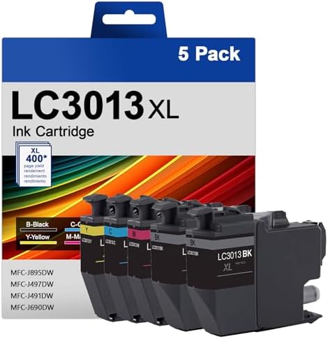 Amazon.com: LC3013XL High Yield Ink Cartridges (5 Pack, 2BK/1C/1M/1Y ...