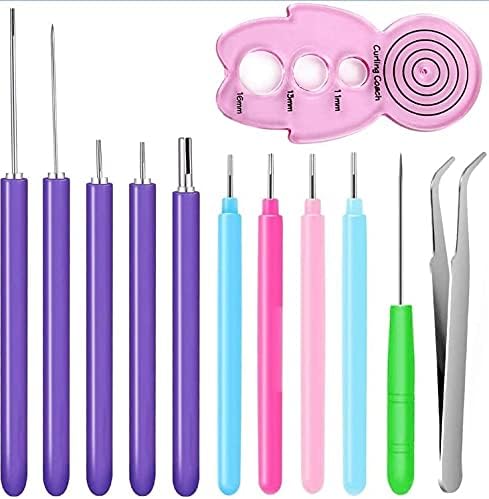 12 Pcs Quilling Tools Set,Slotted Paper Quilling Tools,Multi-Colored ...