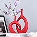 Amazon.com: Red Ceramic Vase for Home Decor Bud Vase Set of 3 ...