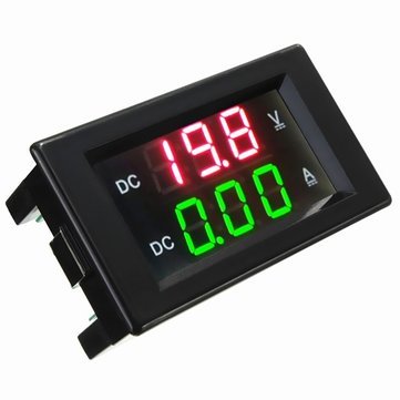 YB4835VA 0-100V 20A Double Display Voltmeter Current Meter Digital LED ...