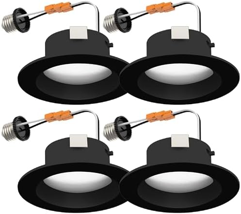CyberTech Lighting 8W 3"" LED Smooth Trim Recessed Downlight, Matte ...