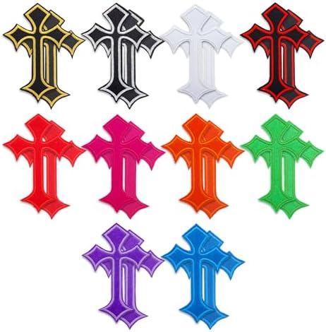 Amazon.com: 33 PCS Cross Embroidered Patches Iron on Applique Ironing ...