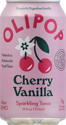 Amazon.com : Olipop, Tonic Sparkling Cherry Vanilla, 12 Fl Oz : Grocery ...