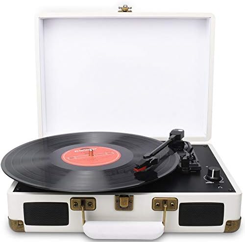 Mixx Revival 55 RetroStyle Portable Suitcase Vinyl Record Player with ...