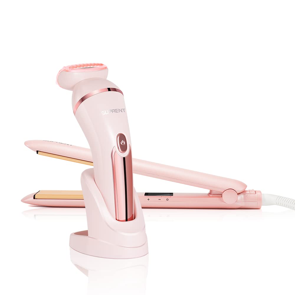 Amazon.com : SUPRENT Hair Straightener 1 Inch Flat Iron- 2-in-1 Ceramic ...