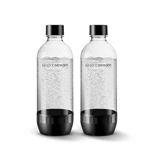 SodaStream Dishwasher Safe 1L Classic DWS Carbonated Bottle, Black (Twin Pack) 2 Pack : Amazon ...