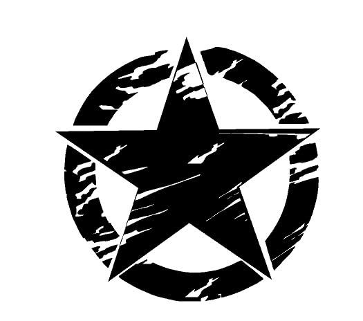 Star Vinyl Sticker Black Colour : Amazon.in: Car & Motorbike