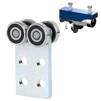 Fuperoo 4 Wheel Trolley Assembly Rollers.Two Bearing Trolley Assembly.The top of The Trolley has ...