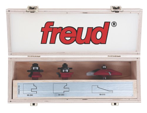 Freud 97-100 3-Piece Cabinet Bit Set with 99-515 and 99-260 Rail and ...