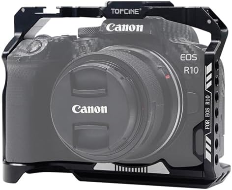 Amazon.com : Topcine Camera Cage for Canon EOS R10 Camera with 1/4"-20 ...