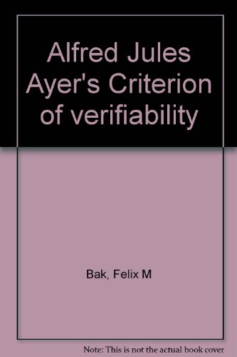 Alfred Jules Ayer - PhilosophyProfessor.com