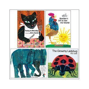 Eric Carle Set (4 Books) (The Grouchy Ladybug; Today is Monday; Do You ...
