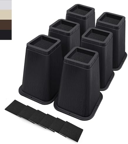 Amazon.com: ANNKUT 8 Inch Heavy Duty Bed Risers, Furniture Risers for ...