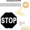 Amazon.com: Classic Black STOP Road Sign Decor - 12x12 inch UV-Printed ...