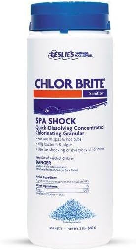 Amazon.com : Leslie's Chlor Brite Granular Chlorine Spa Shock, 2 lbs ...
