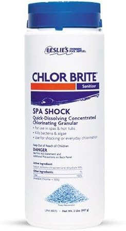 Amazon.com : Leslie's Chlor Brite Granular Chlorine Spa Shock, 2 lbs ...