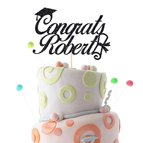 Amazon.com: Personalised Graduation 2019 cake topper. Congrats name ...