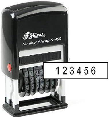 Number Stamp, Self Inking, Red Numbering Stamp, 6 Digit : Amazon.in ...