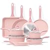 Amazon.com: JEETEE Pink Pots and Pans Set Nonstick 23pcs, Healthy ...