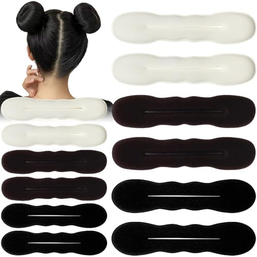 Amazon.com: 12Pcs Magic Hair Bun Maker Foam Sponge Buns Shaper Lazy ...