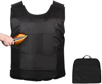 aleawol Stab Proof Vest with Steel Plates, Front and Back Body Armour ...