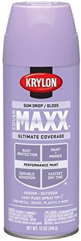 Amazon.com: Krylon K09122000 COVERMAXX Spray Paint, Gloss Gum Drop by ...
