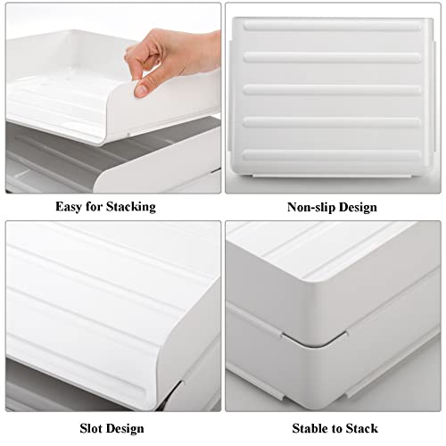 Snapklik.com : 3 Pack Stackable Desktop Letter Tray, 3 Tier Paper ...