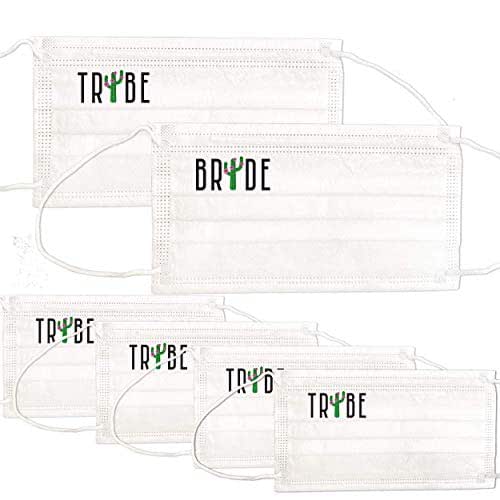 Amazon.com: Bachelorette Party Masks - Cactus Bride Tribe Disposable ...