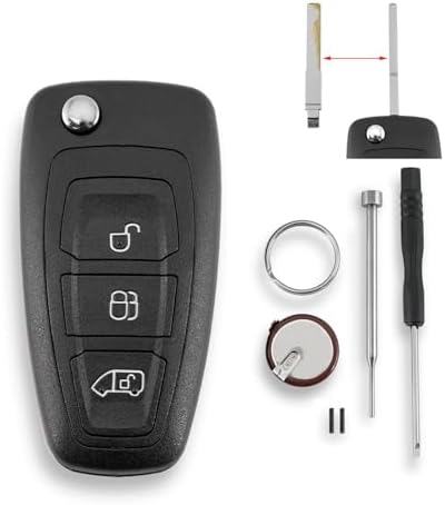 3 Buttons Car Key Fob Case for Ford Transit Custom Key Fob and Ford ...