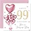 99th Birthday Cards for Women - Pink Glitter Balloons - Happy Birthday ...