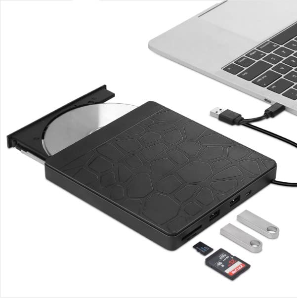 Verilux® External USB3.0 CD DVD Drive for Mac, PC Windows 10/8/7 Linux ...