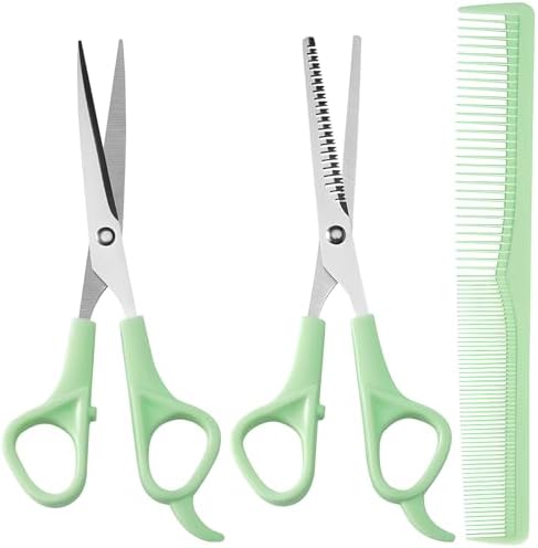 Amazon.com : Hair Cutting Scissors Thinning Shears and Comb Set, 2 Pack ...
