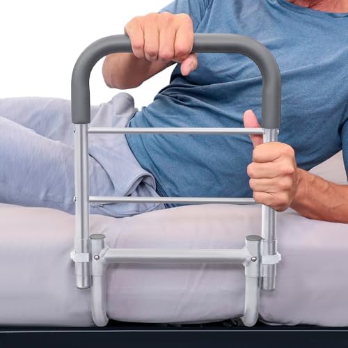 Vive Bed Rail - Compact Assist Railing for Elderly Seniors, Handicap, Kids - Standing Bar Handle ...