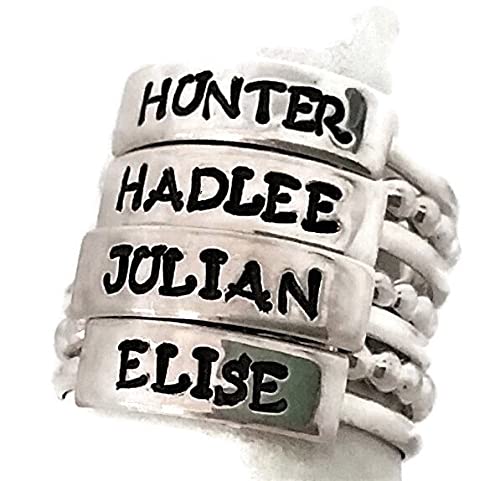 Amazon.com: Custom Name Ring Personalized Mother Day Gift for Mom ...