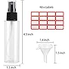Amazon.com: Bekith 30 Pack 2 oz Clear PET Spray Bottles with Black Fine ...