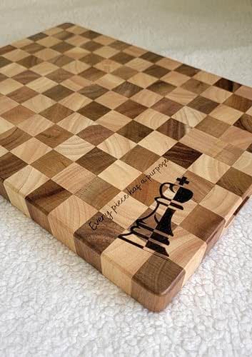 Amazon.com: Checker Pattern End Grain Butcher Block. 15" x 11" x 1.2 ...