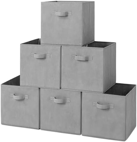 GRANNY SAYS Cube Storage Boxes, Pack of 6 Fabric Storage Cubes 27x27x27 ...