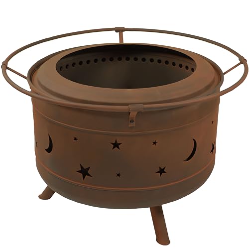 Snapklik.com : Sunnydaze 30-Inch Cosmic Smokeless Wood-Burning Fire Pit