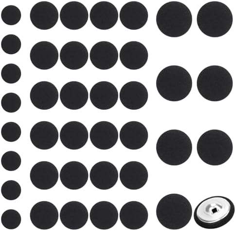 Amazon.com: 40 Pcs Tuxedo Suit Buttons - Black Fabric Covered Round ...