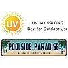 Amazon.com: SOYAVE Poolside Paradise Rustic Looking Metal Sign Outdoor ...