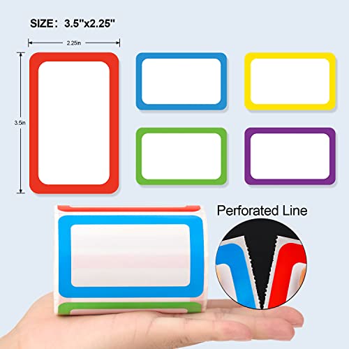Snapklik.com : Methdic 5 Colors Name Tags Stickers 400 Labels For Office