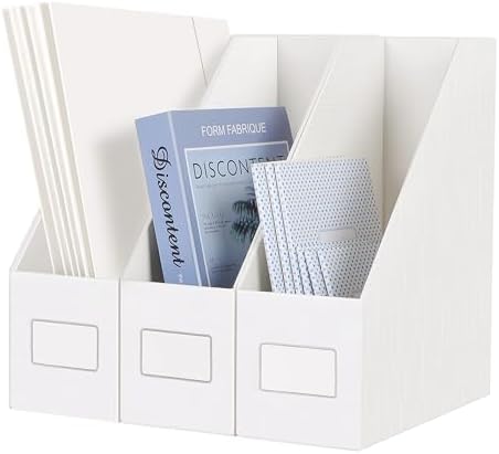 Amazon.com: Simple Houseware White Magazine File Holder Organizer Box ...