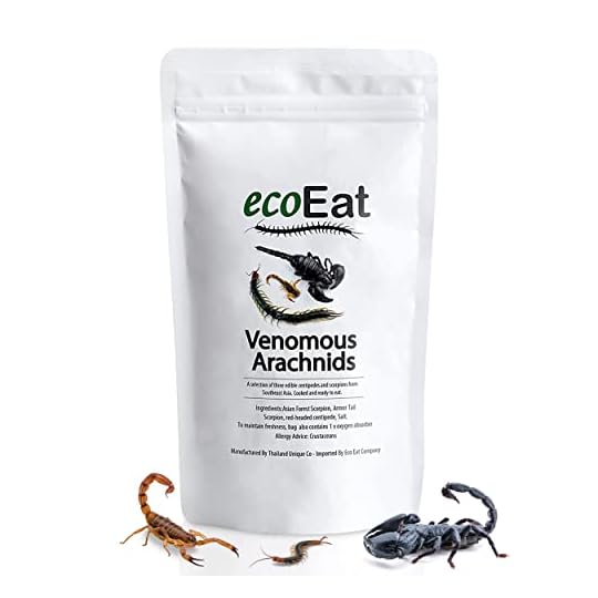 ecoEat Edible Arachnids (3 Insects) - Chinese Centipede, Black Asian ...