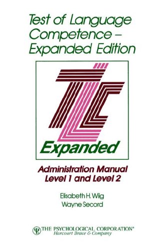 Amazon.com: Test of Language Competence: Administration Manual ...