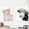 Amazon.com: Renditions Gallery Pig and Cow Farm Animal Nursery Wall Art ...