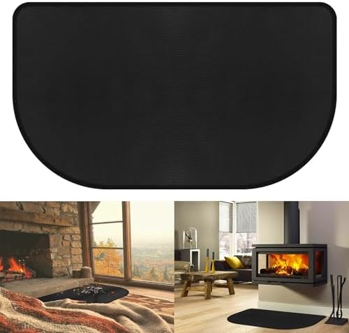 Amazon.com: 42" x 24" Fireplace Hearth Rug, Fireproof Fireplace Mat ...