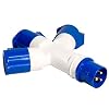 Jigo 3-Way 16A Splitter Plug Socket 3 Pin Waterproof Electrical ...