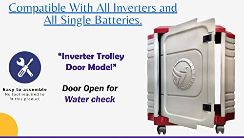 POWEREST Inverter Trolley for Tall Tubular Battery Redwhite - Price History